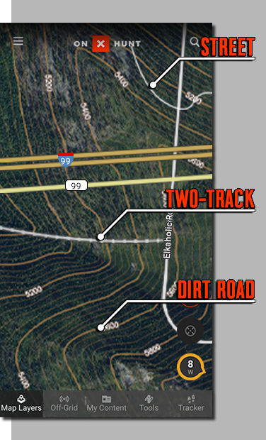 Road Map Legend – onX