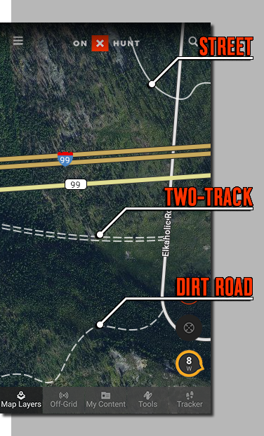 Road Map Legend – onX