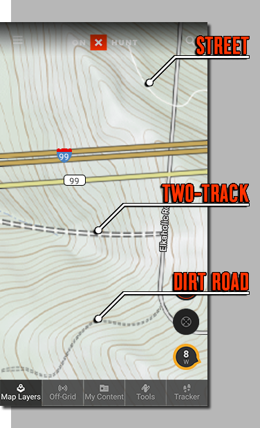 Road Map Legend – onX